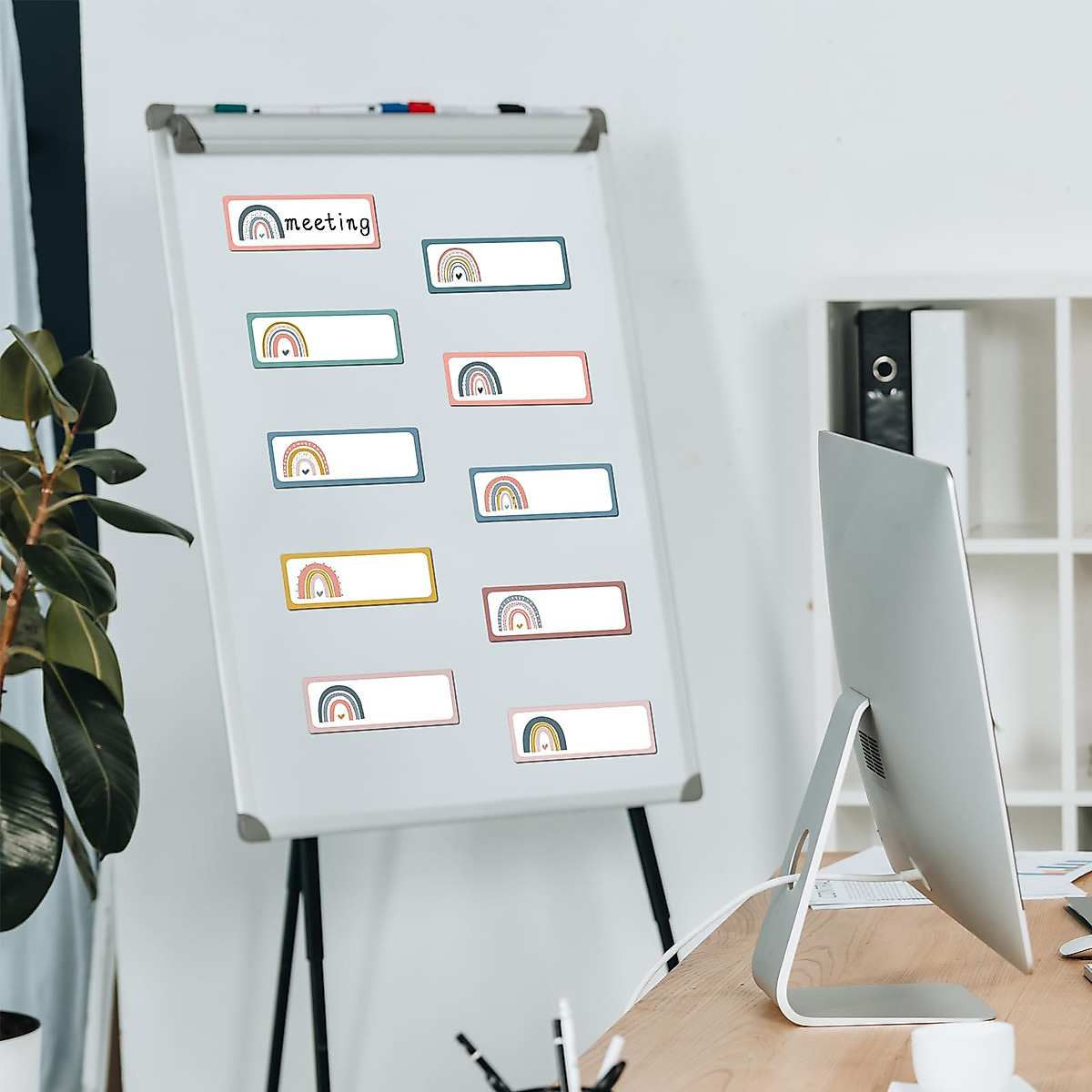 Magnetic Labels Reusable Magnetic Name Tags for Office & School