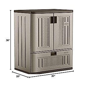 Suncast BMC3601 Deck Box, Platinum Metallic