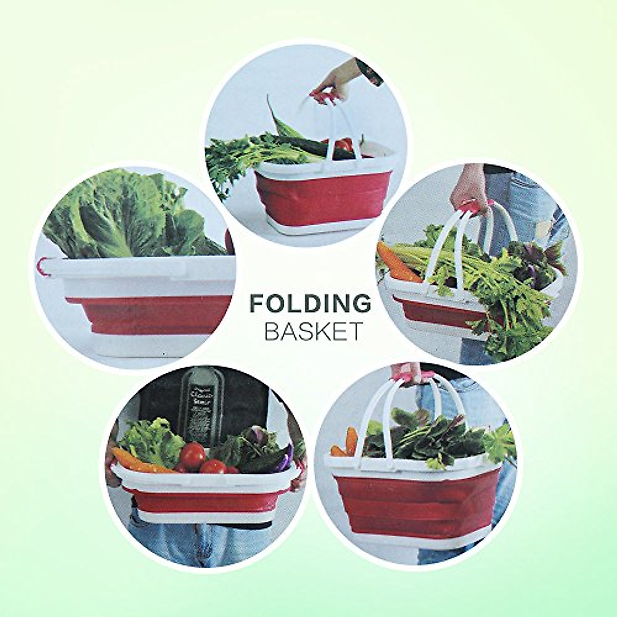 Gaorui Collapsible Laundry Basket Foldable Pop Up Storage Container Organizer Portable Washing Tub for Toys Fruits Vegetables Orange