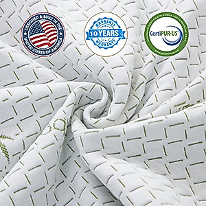 wOod-it Full Size Mattress in a Box, 6 inch Cooling Gel Memory Foam Mattresses Made in USA with Breathable Bamboo Cover, Medium Firm