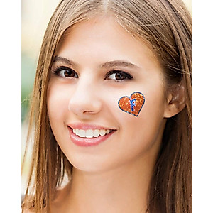 Florida Gators Heart Glitter Tattoo 4-pack