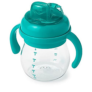 OXO Tot Transitions Soft Spout Sippy Cup with Removable Handles, Teal, 6 Ounce
