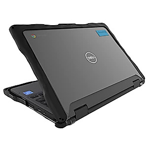Gumdrop DropTech Laptop Case Fits Dell Chromebook 3120 | 3110 | 3100 (2-in-1) for K-12 Students Teachers and Classrooms – Drop Tested Rugged Shockproof Bumpers for Reliable Device Protection – Black