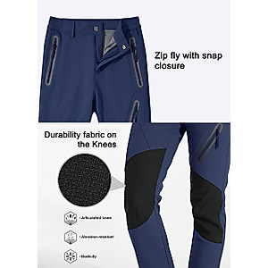 Willit Women's Snow Pants Waterproof Warm Winter Hiking Pants Outdoor Pants Insulated Cold Weather Deep Blue M
