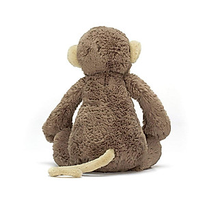 Jellycat If I were a Monkey Board Book and Bashful Monkey Stuffed Animal, Medium 12 inches