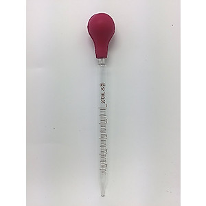 OESS Glass Graduated Dropper Pipettes with Red Rubber Caps 10ml Pk/2