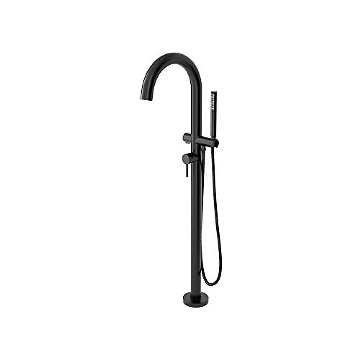 American Standard T064951.243 Contemporary Round Freestanding Tub Filler for Flash Rough-in Valve, Matte Black