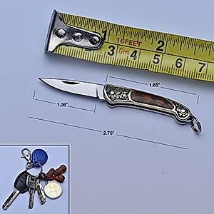 JPCRMOV Mini Pocket Knife for Men, Smallest Folding Knife Keychain Knife Tiny EDC Micro Lightweight 9g