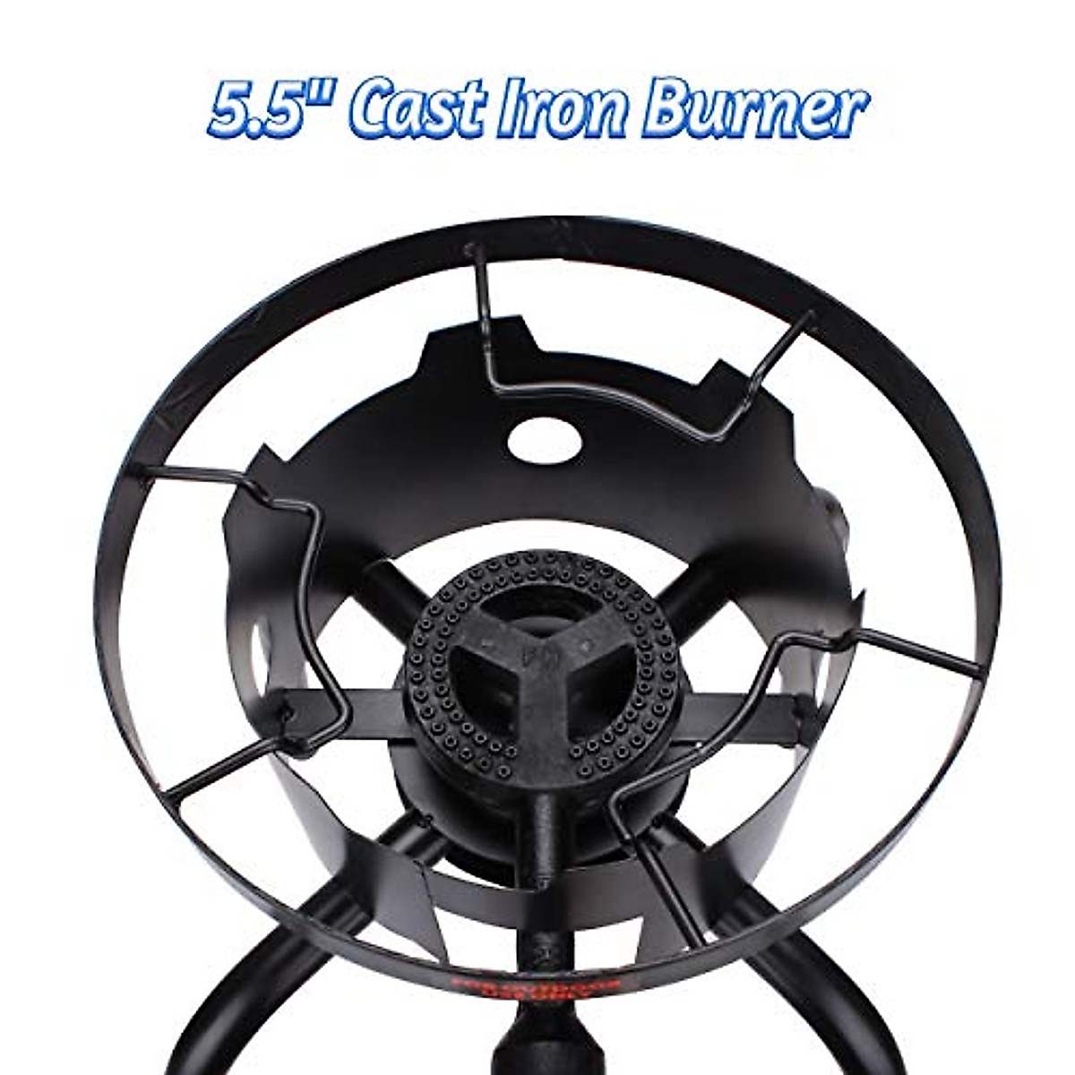 ARC Propane Burners For Outdoor, Wok Burner Single Propane Burner With Adjustable Legs, 65,000BTU Cast Iron Portable Propane Stove Great For Camping And Turkey Frying, Crawfish Cooking