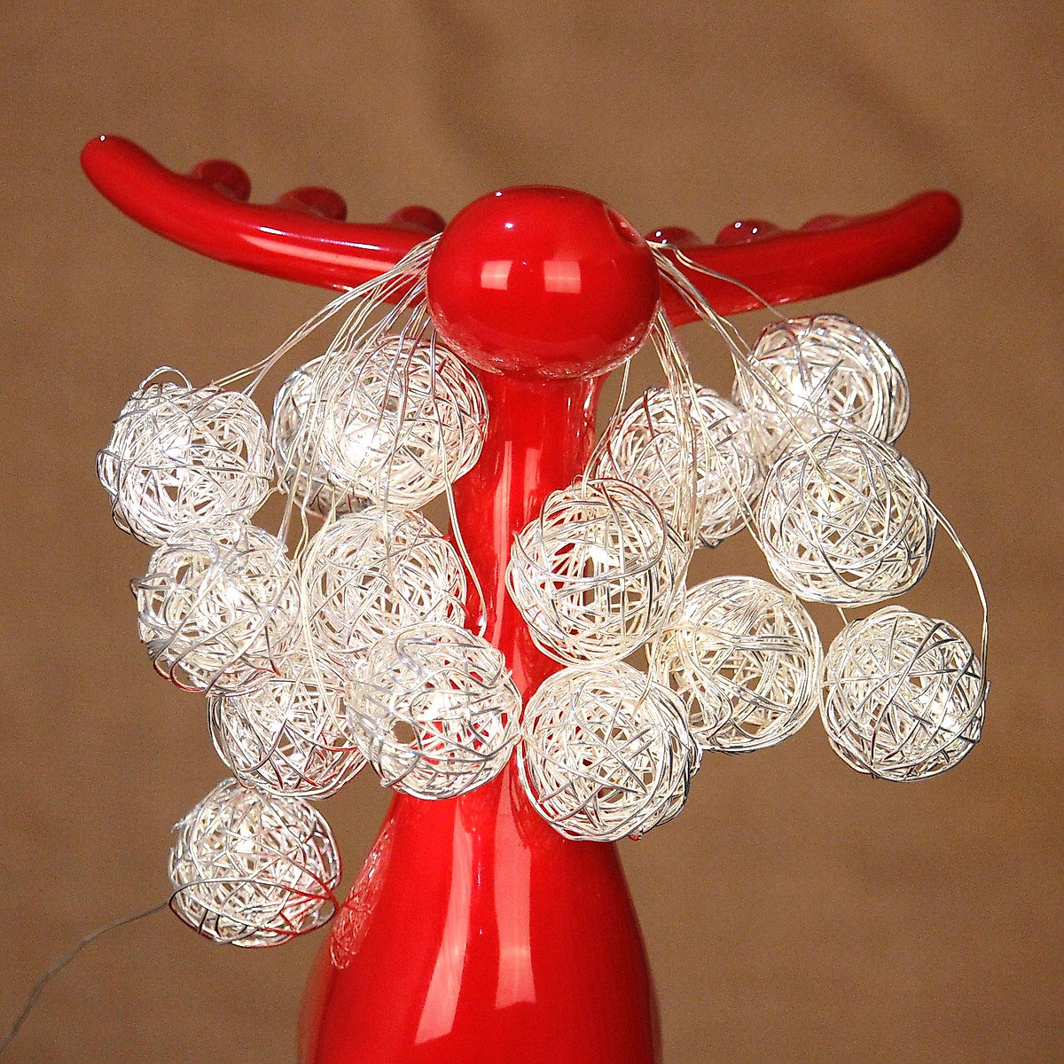 Wedding Party Decorating String Lights, Globe Rattan Ball Plug-in Fairy Lights 10ft 15 LED USB / Battery Powered with Remote for Indoor, Bedroom, Garden, Home, Holiday, Office, Classroom Ornaments