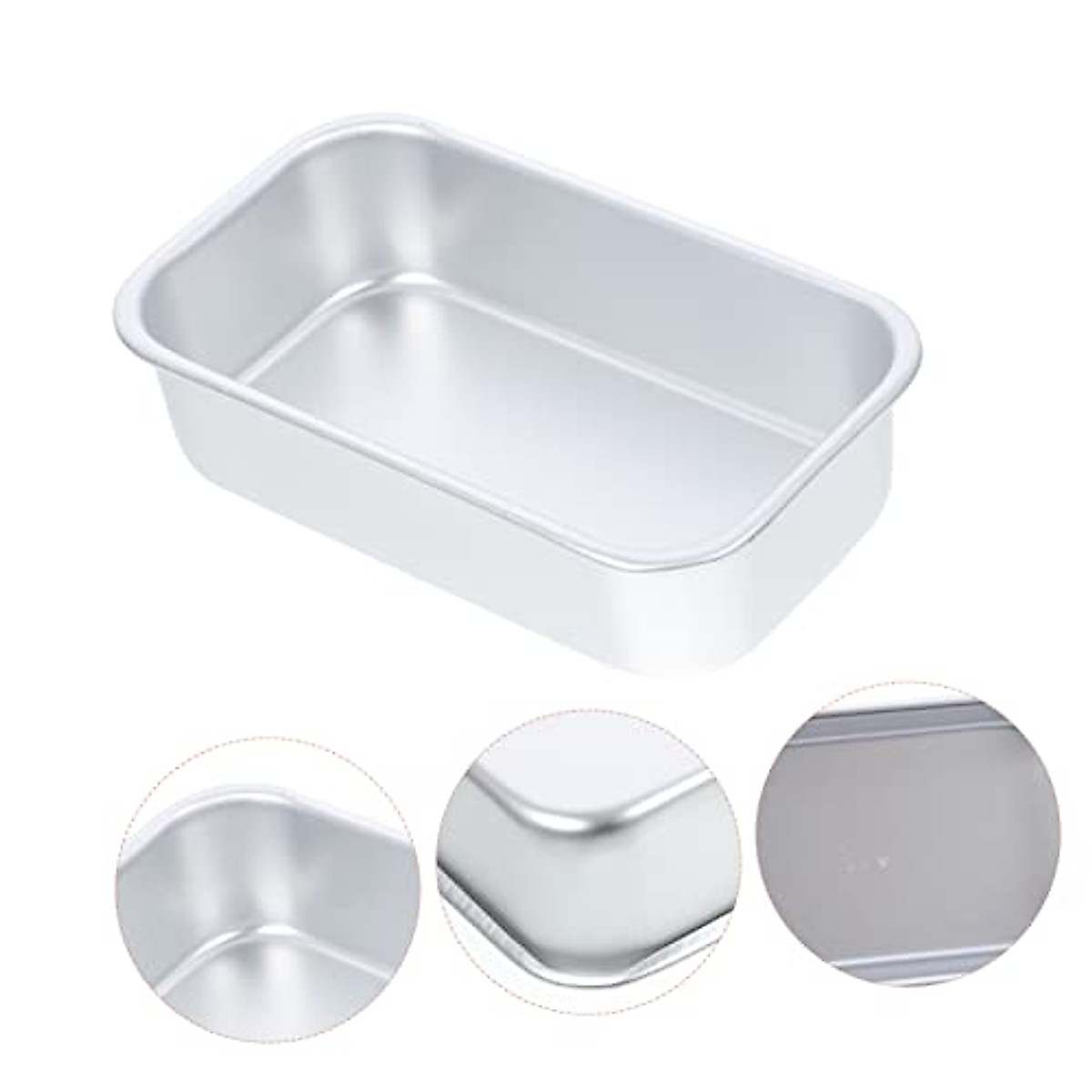 Hemoton 8pcs Aluminum Cake Pans Cupcake Baking Pan Non Stick Baking Sheet Loaf Baking Dish Stainless Steel Meatloaf Baking Pan Bread Baking Household Baking Plate Kitchen Supplies Toast