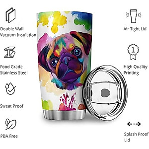 WmhrYpzhL Dachshund Travel Mug Dog Coffee Cup Stainless Steel Insulation Tumbler with Lid For Home Office School Outdoor Gifts Dachshund