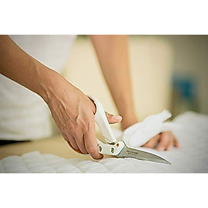 Fiskars Razor Edge All Purpose Scissors, Length: 24 cm, Stainless Steel Blade/Plastic Handles, White/Orange, Amplify, 1005225