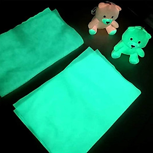 Yimisya 1 Yard Glow in The Dark Fabric Luminous Soft Polyester Fabric for DIY Craft Supplies 39" x 57"