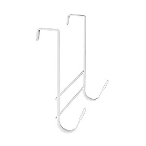 Spectrum Over the Door Ironing Board Holder (White) - No-Installation Storage Organizer for Laundry Room, Kitchen, Home, Wardrobe, Closet, & Bedroom / Rubberized Hook Ends for No Damage