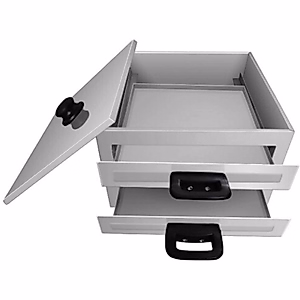 E-KEYWAY Top Open Chinese Rice Noodle Roll Food Steamer with Extra Tray Stainless Steel Square Tier/Layer Cooking Cuisine Guangdong Recipes Cookware (Tier-O2-L)