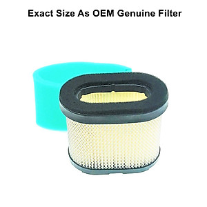 MOWFILL 498596 Air Filter Replace for BS 5059 690610 697029 OEM Air Cleaner Cartridge with 273356 Pre Filter Fits Lawn Mower Air Cleaner Element