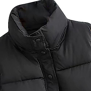 Winter Coats For Women 2023 Trendy, Puffer Vest Coat Warm Hoodie Outwear Casual Coat Faux Zip Up Jacket Pea Coats Womens Plus Size Coats Jackets Black, Waterproof Coats Jacket (XL, Black)