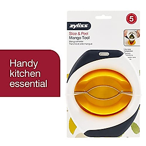 Zyliss Slice & Peel Mango Tool - Mango Slicer, Peeler and Pit Remover Tool - Mango Cutter with Stainless Steel Microblades - Dishwasher-Safe Kitchen Tool & Gadget