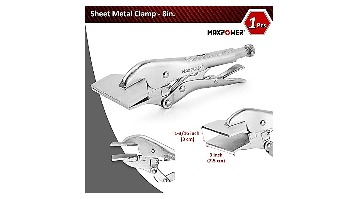 MAXPOWER Locking Pliers Set - Heavy Duty Tools with C-Clamps and Bag