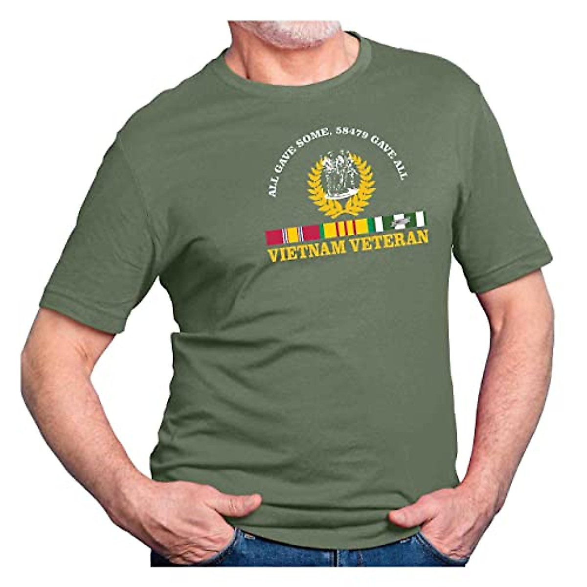 Vietnam Veteran All Gave Some, 58,479 Gave All T-Shirt (Black, Medium)
