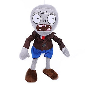 JHESAO 12" PVZ Plush Zombies Brown Coat Toys Normal Zombies PVZ 1 2 Stuffed Soft Doll Gray Zombies New