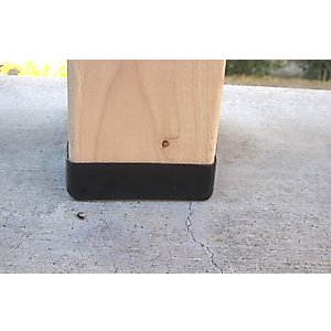 4 Pack 2x4 Wood Post End Cap Leg Cover Floor Protector Stud Rack Rubber Black