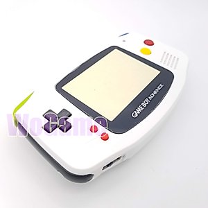Full Housing Case Cover Housing Shell Replacement for Game boy Advance GBA Shell Case with Buttons Kit (White with Colorful Buttons)