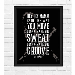 Black Dog - Led Zeppelin Retro Music Decor Wall Art, Our Wall Decor Music Poster is A Great Vintage Decor Print For Music Room, Office Decor, Home Decor, Man Cave Room Decor Aesthetic, Unframed - 8x10