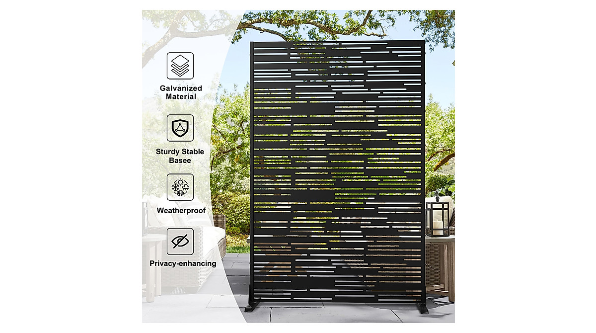 Elevens Metal Outdoor Privacy Screen - Stylish & Versatile