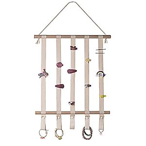 Minimalist Bow Hanging Holder and Organizer for Girls - Minimalist Bow Holder, Hair Tie, Clip, Bow Organizers - Baby Hair Accessories Storage Display - Decoration for Girls Room 30"L x 17"W