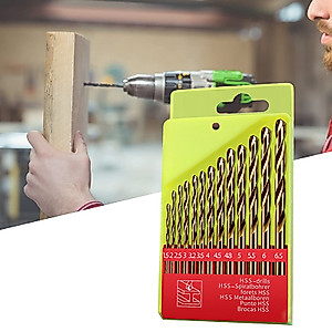 10Pcs/13Pcs M35 Twist Drill Bit Sturdy Fast Chip Removal U-shaped Spiral Groove Round Shank Twist Drilling Bits for Woodworking - Professional13pcs