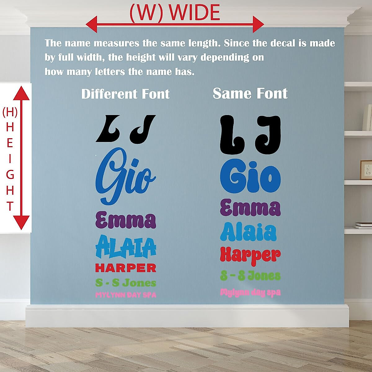 Stich Personalized Name Nursery Wall Decal Vinyl Sticker | Multiple Font Options | Custom Kids Room Décor | Bedside Decals | Children’s Room | Car | Laptop