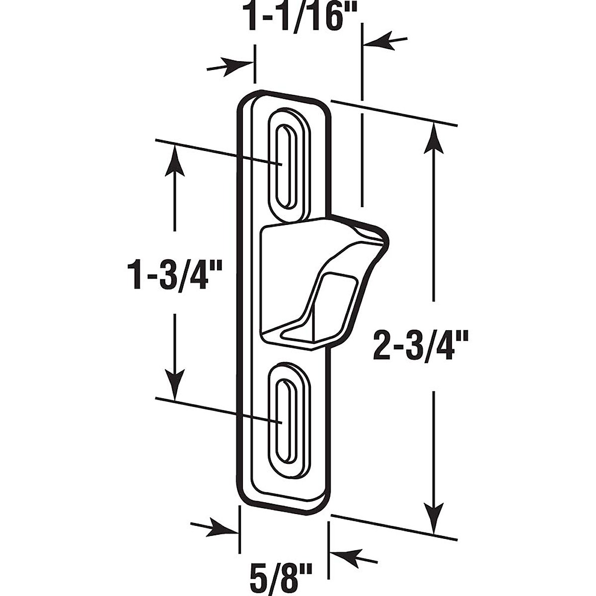 Prime-Line E 2082 Chrome Plated Diecast, with 1/2 In. Projection (Single Pack)