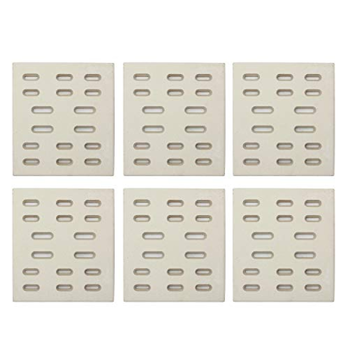 Hongso 8" x 7.25" Replacement Ceramic Radiant Flame Tamer, Heat Plate for Bakers and Chefs, SAMS & Turbo, Fiesta, Grand Hall Y0005XC, Member's Mark Gas Grill Models, CRG501 6-Pk