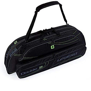 Legend Double 2 Compound Bow Travel Case - Archery Case with Foam Padding, Nylon Material, Storage Pockets for Accessories - Heavy-Duty Bow Soft Case, Fits MTM Arrow Carry Case & 2 Bows - 44.8x17