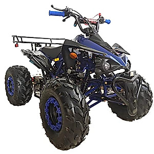 X-PRO 125cc ATV Quad 4 Wheeler ATVs 125cc ATVs Quads Youth 4 Wheelers，Blue