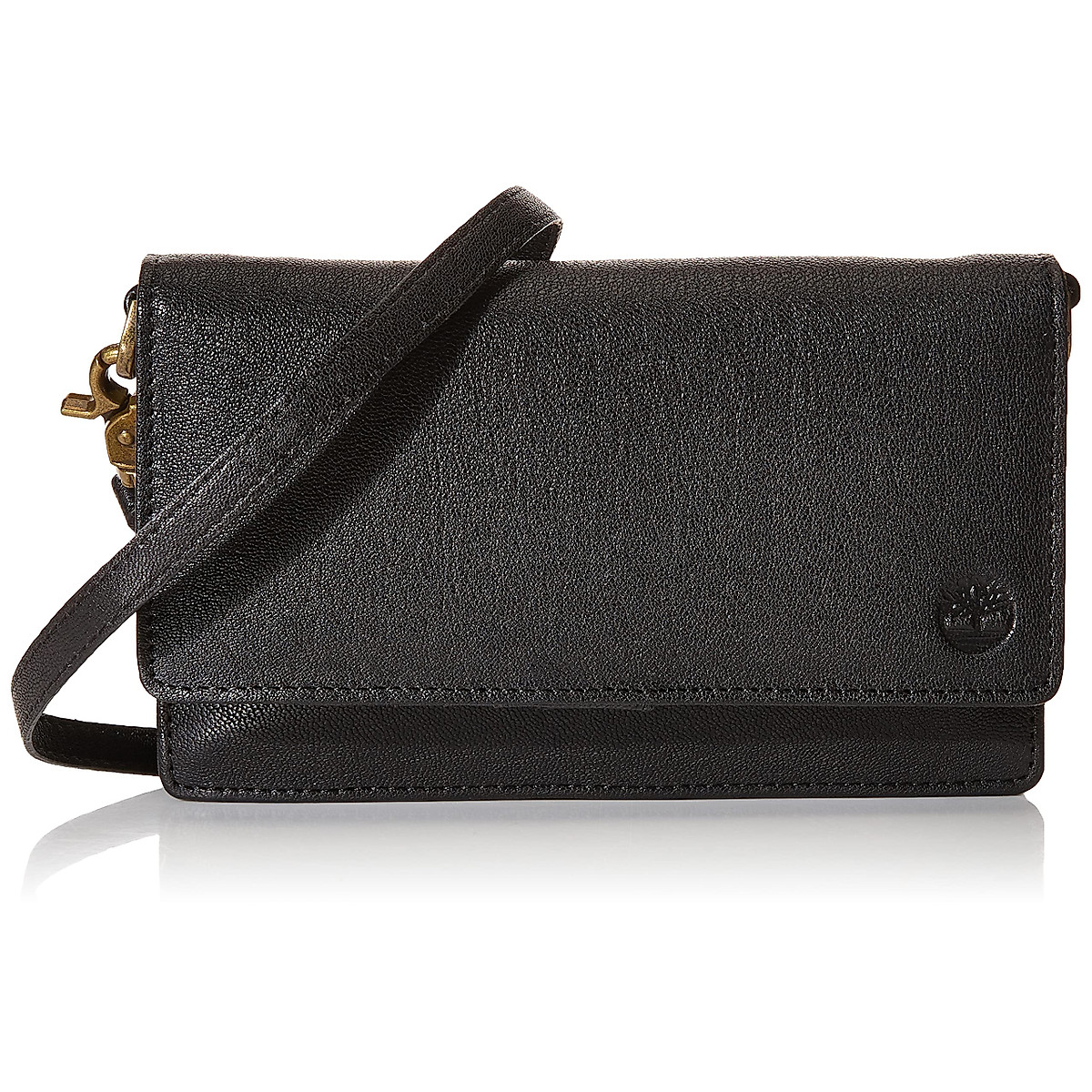 Timberland womens Rfid Leather Crossbody Bag Wallet Purse, Black (Cav), One Size