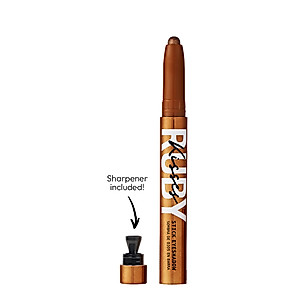 Ruby Kisses Eye Shadow Stick – Crème Eyeshadow Makeup Multi-Stick, Long-Lasting Pearl Shimmer Crayon, Metallic Glitter Eyeliner, Highlighter Eyeshadow Pencil, Sharpener Included (Bronze Glam)