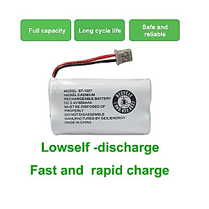 GEILIENERGY BT-1007 Cordless Phone Battery Compatible with Uniden BT1007 BT904 BT-904 BT1015 BT-1015 BBTY0651101 BBTY0460001 BBTY0510001 BBTY0624001 BBTY0700001 HHR-P506 HHR-P506A(3-Pack)