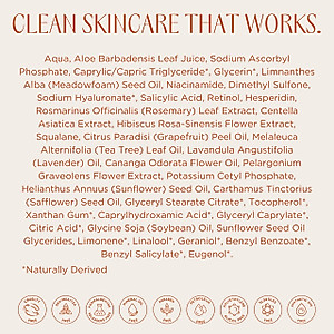 InstaNatural BHA Exfoliating Face Serum, Minimizes Lines, Wrinkles, and Blemishes, with Vitamin C and Salicylic Acid, 1 Fl Oz