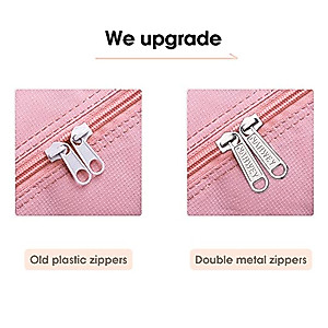 Narwey For Spirit Airlines Foldable Travel Duffel Bag Tote Carry on Luggage Sport Duffle Weekender Overnight for Women and Girls (1112 Pink)