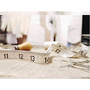 Soft Tape Measure Double Scale Body Sewing Flexible Ruler for Weight Loss Medical Body Measurement Sewing Tailor Craft Vinyl Ruler, Has Centimetre Scale on Reverse Side 60-inch（White）