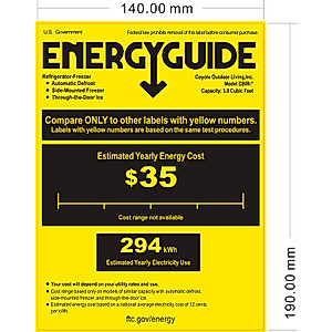 Coyote 21-Inch Outdoor Rated Compact Refrigerator, Left Hinge, 4.1 Cu. Ft., CBIR-L