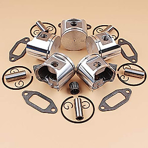 Laliva tools - 5Pcs/lot 48mm Piston Pin Ring Bearing Gasket Kit For HUSQVARNA 365 365XP Jonsered 2065 2165 Gasoline Chainsaw Parts 12mm Pin