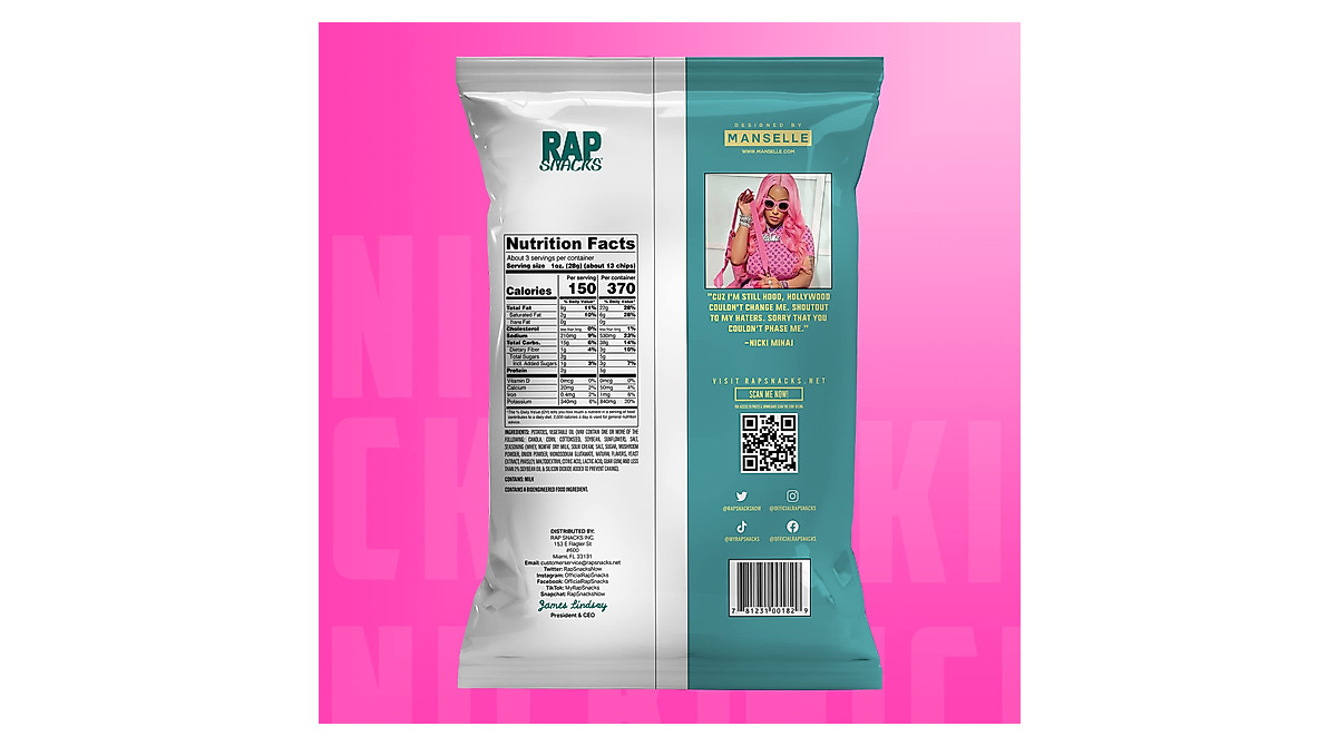 Rap Snacks Nicki Minaj Sour Cream Ranch Chips - 6 Pack
