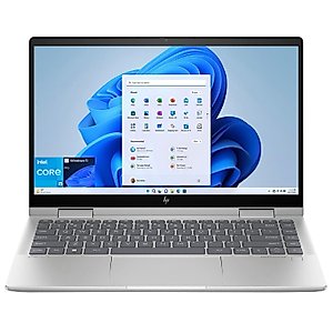 HP Envy 2-in-1 Laptop, 14" FHD IPS Touchscreen Display, 13th Gen Intel 10-Core i5-1335U, 8GB RAM, 512GB PCIe SSD, Wi-Fi 6E, Backlit KB, Fingerprint Reader, Camera Shutter, Type-C, HDMI, Win 11 Pro