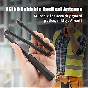 LSENG Ham Radio Antenna Dual Band VHF UHF 144/430MHz 18.5Inch Foldable Tactical SMA Female Handheld Walkie Talkie Antenna for Kenwood Wouxun Baofeng BF-F8HP UV-5R UV-82（2PCS）