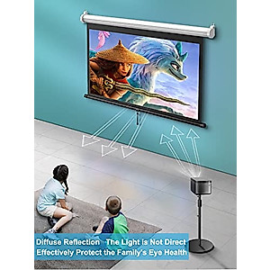 Manual Pull Down Projection Screen, 60-inch Portable HD Movie Screens, Wall-Mounted/Hanging Projector Screen, Anti-Rust Metal Shell, Support 4:3 16:9 3D 4K (Size : 60Inch 16-9)