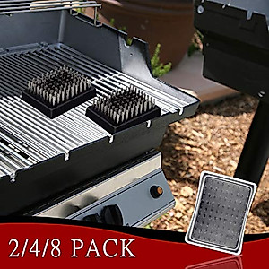 8 PCS Grill Brush Replacement Heads, Leonyo Wire Bristle Free Grilling Accessories Cleaning Brush Replaceable Heads for Grill Brush and Scraper, Grill Barbecue Cleaner Refill, Perfect Griller Choice